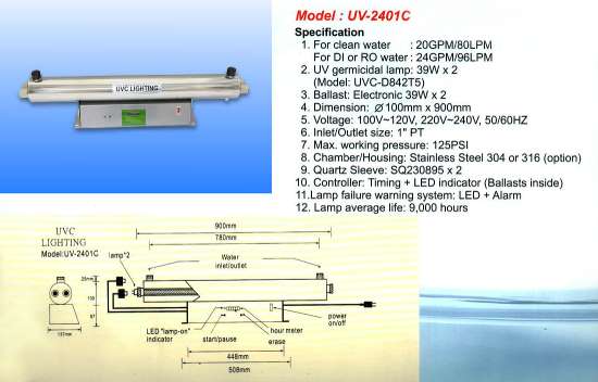 (UV-2401C) UV Sterilizer, (UV-2401C) UV Sterilizer products, Shann Chih ...